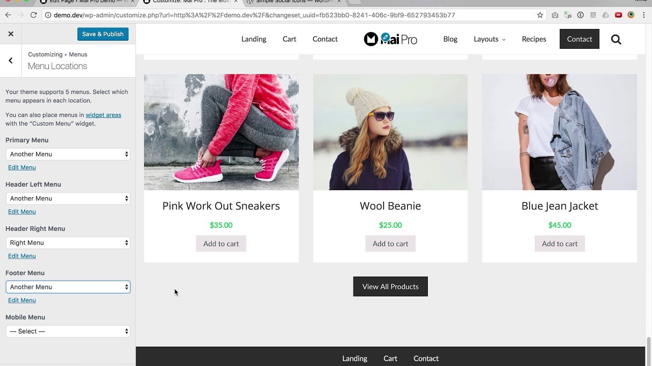 Add Menus To Various Locations » Mai Theme for WordPress Websites