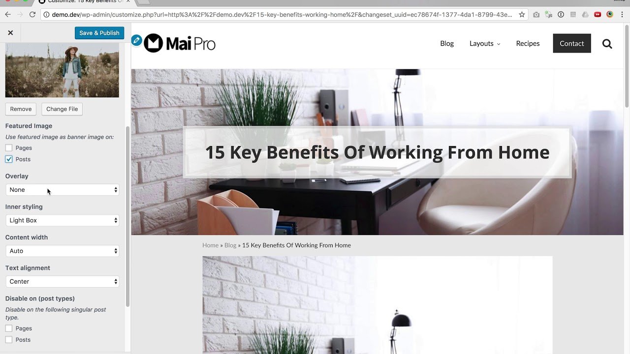 How to Customize the Banner Area on Mai Theme